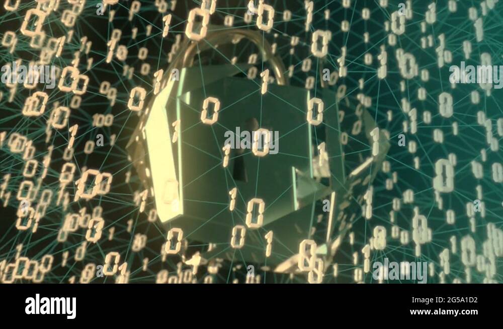Seamless looping animation depicting the concept of cybersecurity Stock ...
