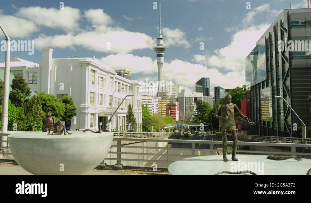 Street Scene Downtown Auckland Stock Video Footage - Alamy