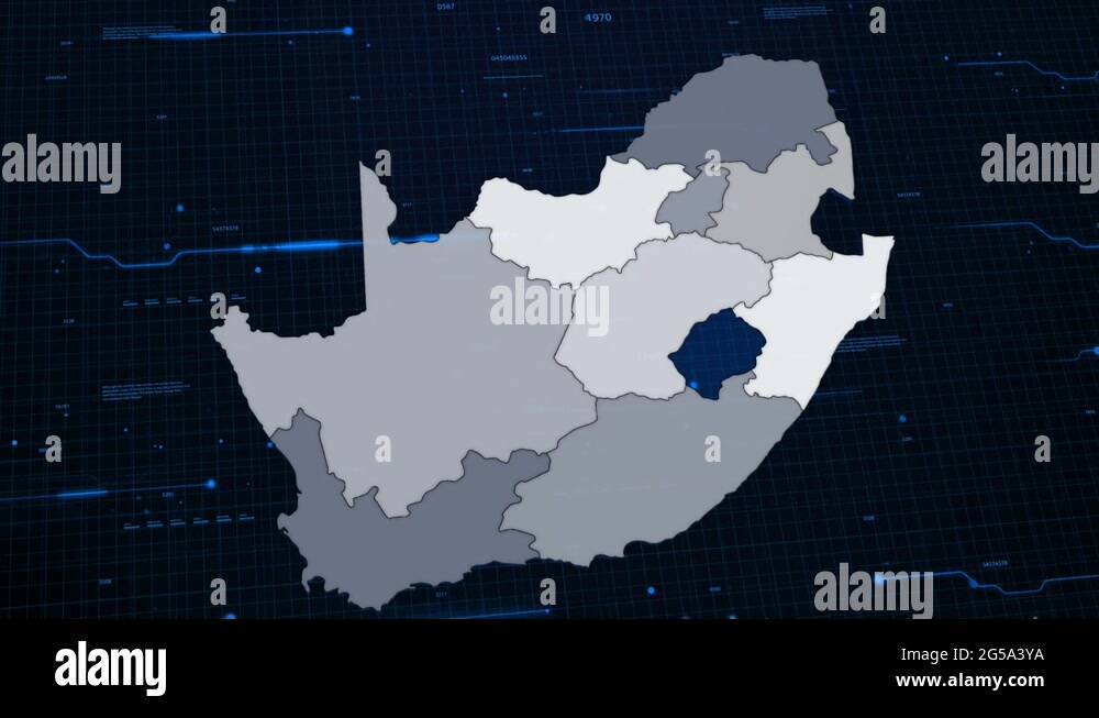 South Africa network map Stock Video Footage - Alamy