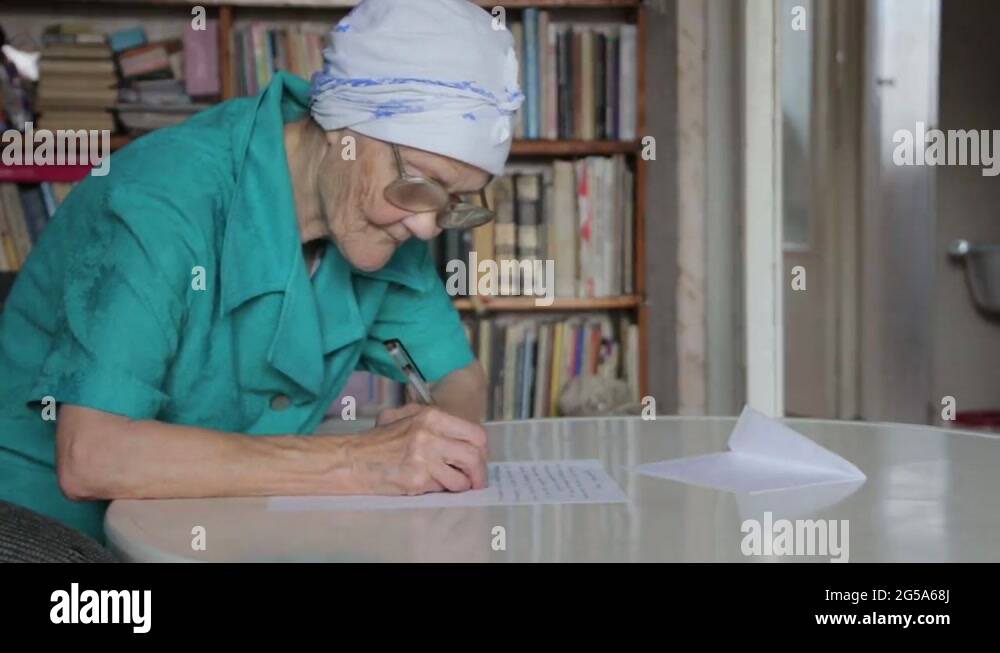 Elderly woman write letter Stock Videos & Footage - HD and 4K Video ...