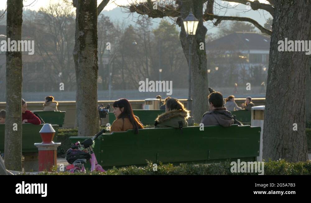People sitting bench benches Stock Videos & Footage - HD and 4K Video ...