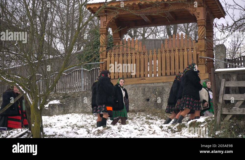 Women with traditional clothing in the village Stock Video Footage - Alamy