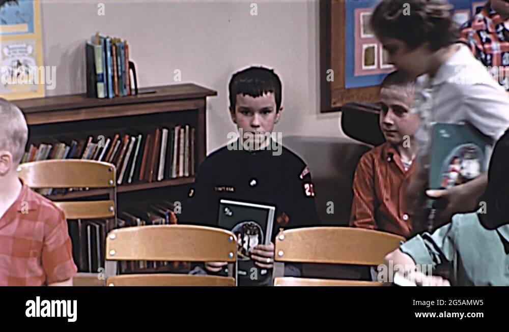 1960s Primary School Classroom Students Enter Class Teacher Vintage ...