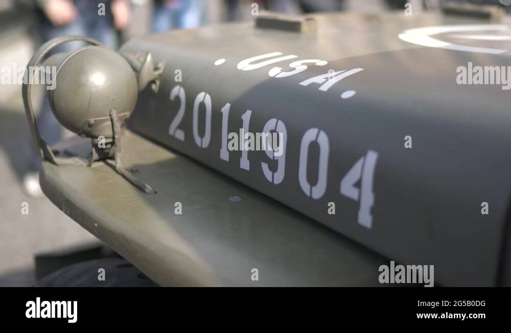 Serial number on a military vehicle Stock Video Footage - Alamy