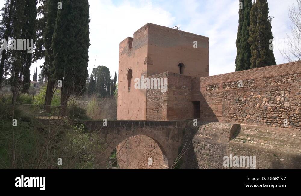 Connection bridge next to old wall Stock Video Footage - Alamy
