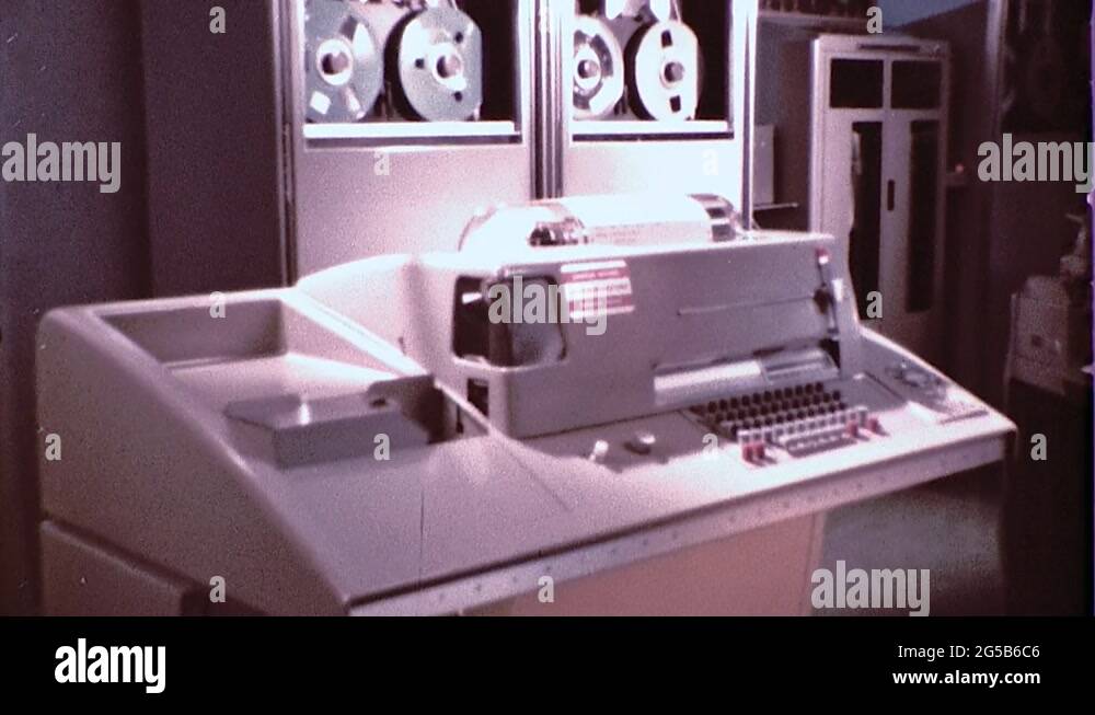 1970s Woman IBM RETRO Computer Dials Modem Punch Cards Vintage Film ...