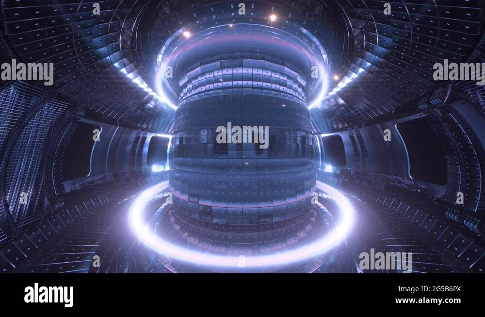 Fusion reactor.Plasma.Tokamak.Reaction chamber.Fusion power.Seamless ...