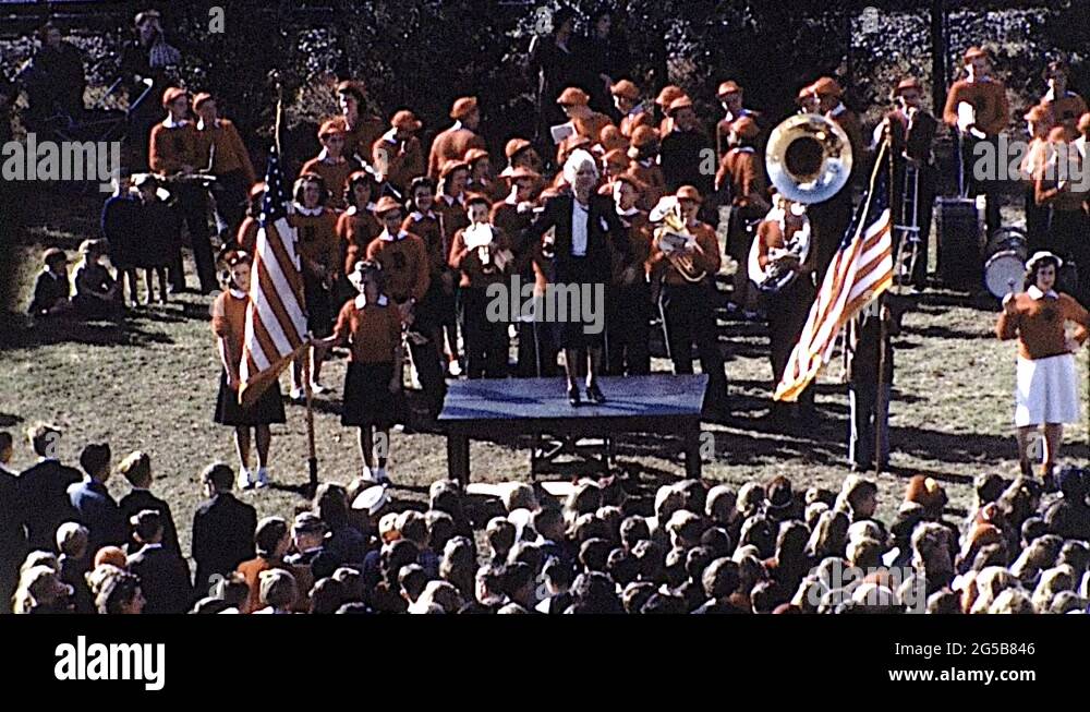 1940s WW2 Victory Rally America at War World War Two Vintage Old Film ...