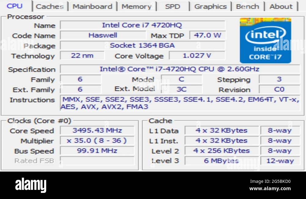 Intel CPU processor data running on PC computer screen Stock Video ...