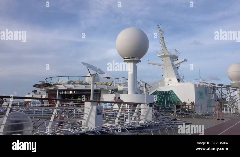 Cruise ship deck passengers and radar 4K Stock Video Footage - Alamy