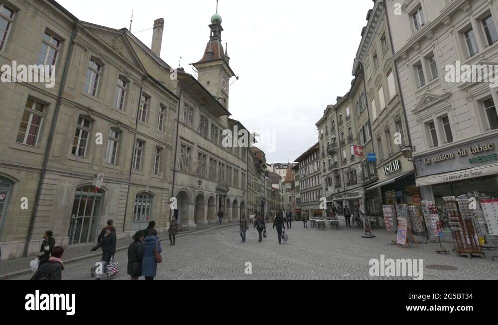 Walking by the City Hall in Lausanne Stock Video Footage - Alamy