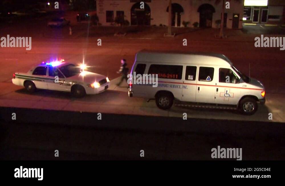 Police Traffic Stop Cop Car Pulled Over Ambulance! Stock Video Footage ...