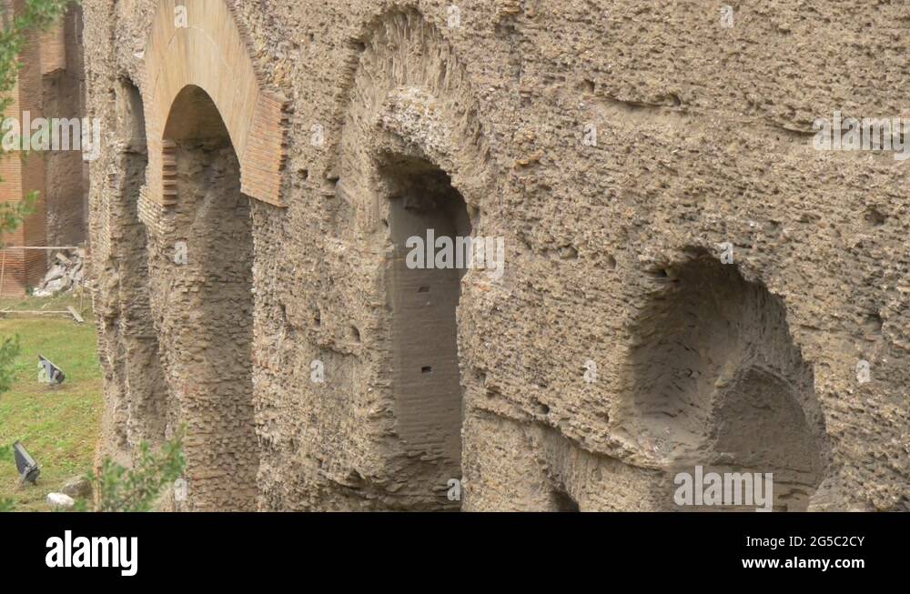 The arches of a ruined building Stock Video Footage - Alamy