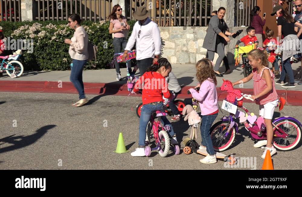 CABO SAN LUCAS MEXICO-2020: Happy Kids Playing With Their Bikes And ...