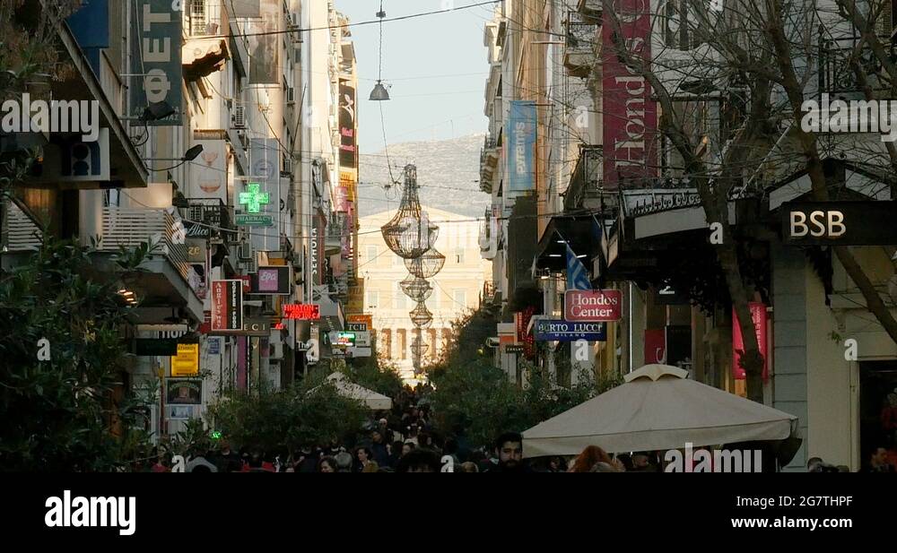 Ermou street in athens Stock Videos & Footage - HD and 4K Video Clips ...
