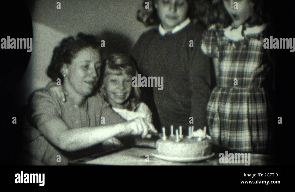 WEST GERMANY-1951: A Woman Cut A Cake And All Three Children See It ...