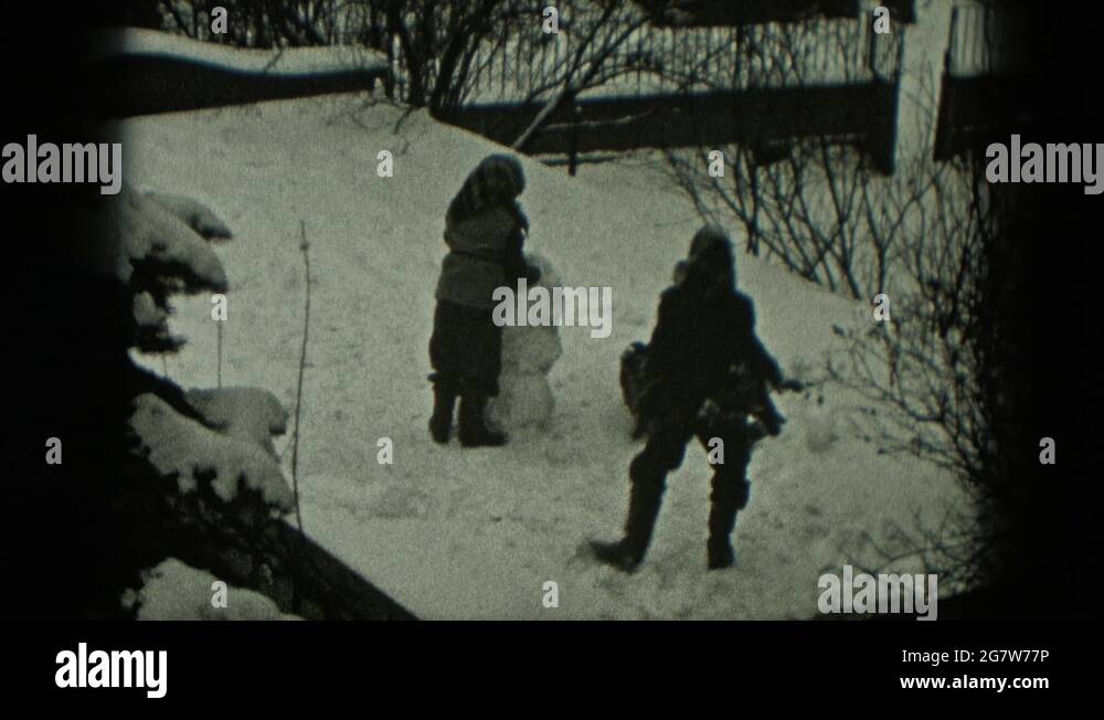 WEST GERMANY-1951: Three Kids In Thick Coats Hats And Gloves Work ...