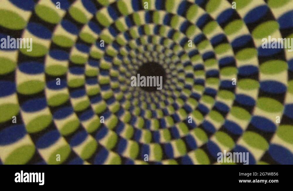 An Optical Illusion Of Lots Of Different Colors And Shapes Going In A ...