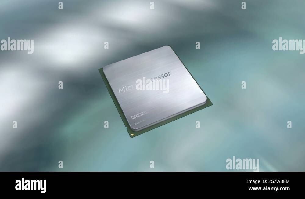 Microprocessor close-up animation Stock Video Footage - Alamy