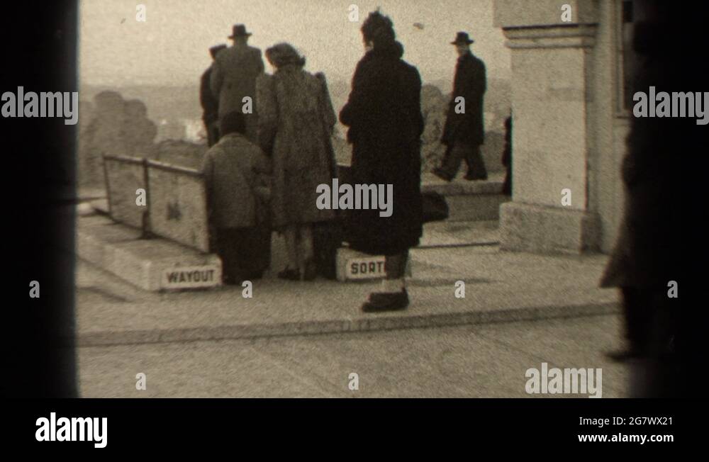 PARIS FRANCE-1947: On The Terrace Of A Building Some People Are Walking ...