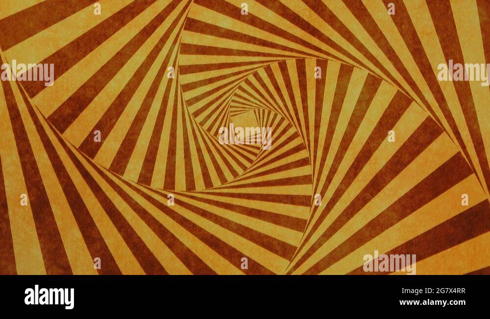 Optical Illusion With Brown And Yellow Lines Moving Clockwise Stock ...