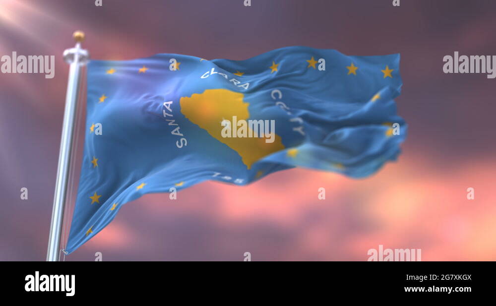 Santa clara flag Stock Videos & Footage - HD and 4K Video Clips - Alamy