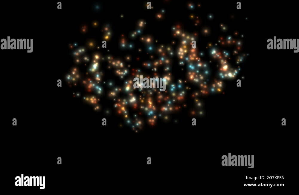 4k Abstract flare star firework,fire particle,underwater debris star ...