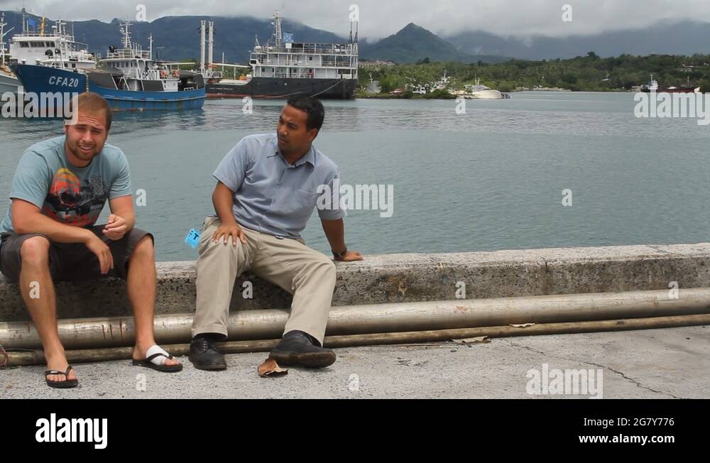 Two Men Talk on the Micronesian island of Pohnpei Stock Video Footage ...