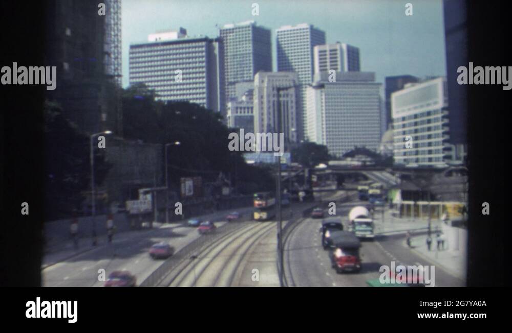 HONG KONG-1982: A Big City With A High Volume Of Cars And Huge ...