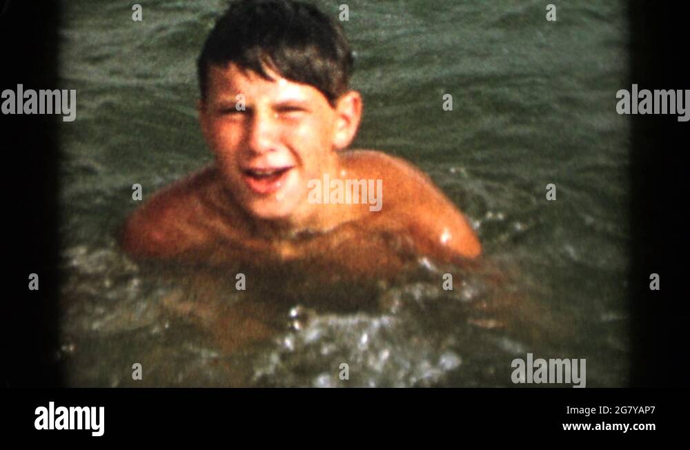 CAPE COD MASSACHUSETTS-1956: Boy Swimming Having Fun With His Mom At ...