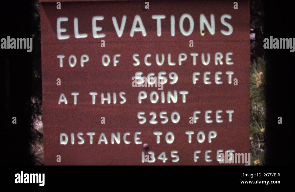 SOUTH DAKOTA USA-1974: Up Close Footage Of A Sign Stating Different ...