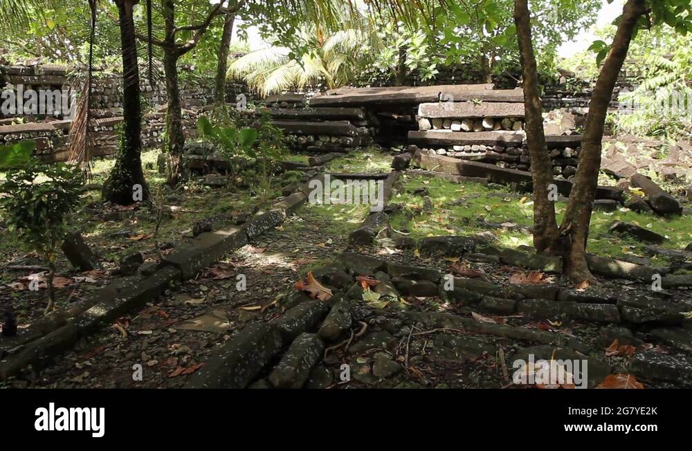 Nan Madol Ruins on the Micronesian Island of Pohnpei Stock Video ...
