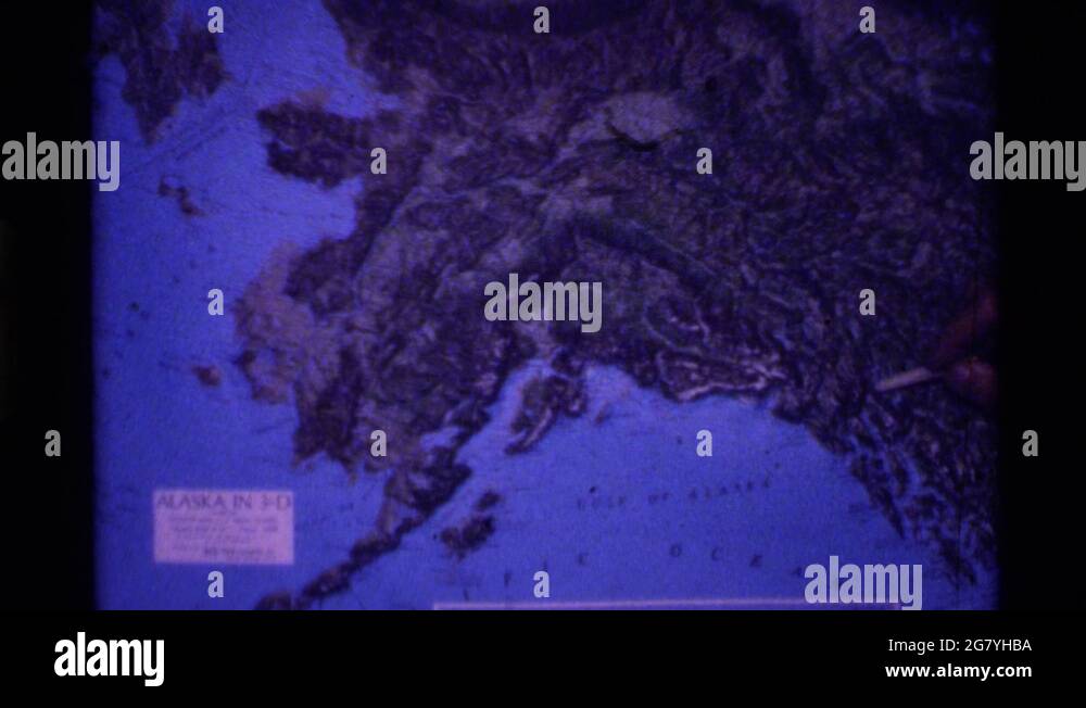 ALASKA USA-1977: Pointing To A Map Of Europe On A Large Screen Stock ...