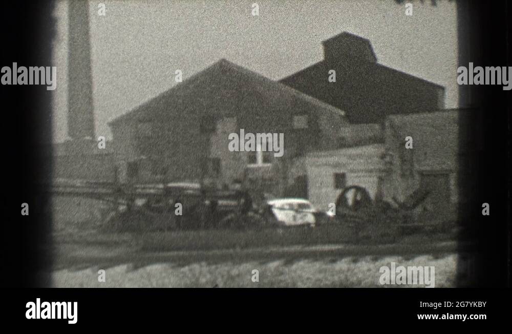 CLEVELAND OHIO USA-1939: Black And White Buildings With Train Tracks ...