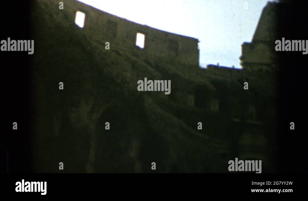 ROME ITALY-1962: View Of Historic Building In 15th Century Ruins In ...