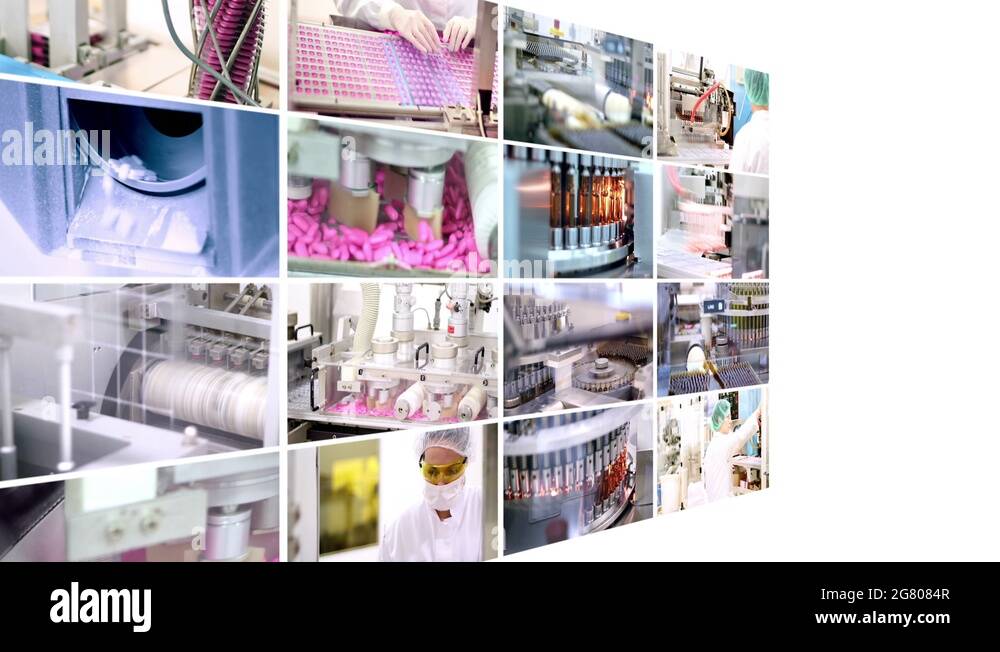 Pharmaceutical Manufacturing - Collage Stock Video Footage - Alamy
