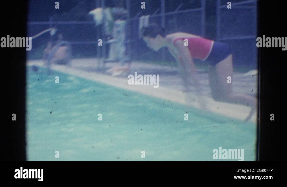 YONKERS NEW YORK-1953: Woman Diving Into Pool With Friends In The ...