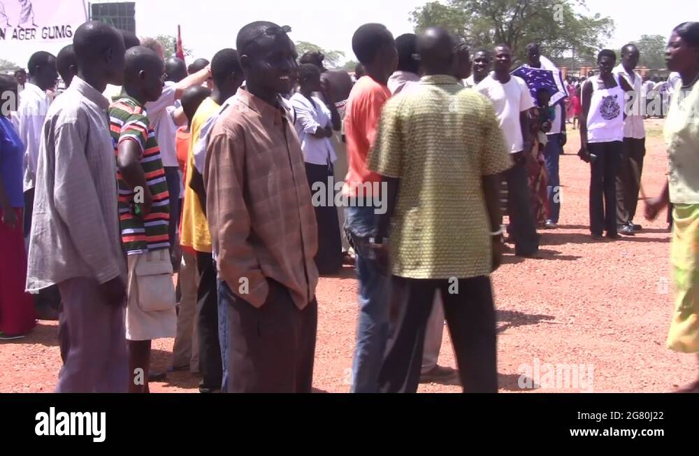 South Sudan Traditional Dancing at rally in JUBA, SOUTH SUDAN Stock ...
