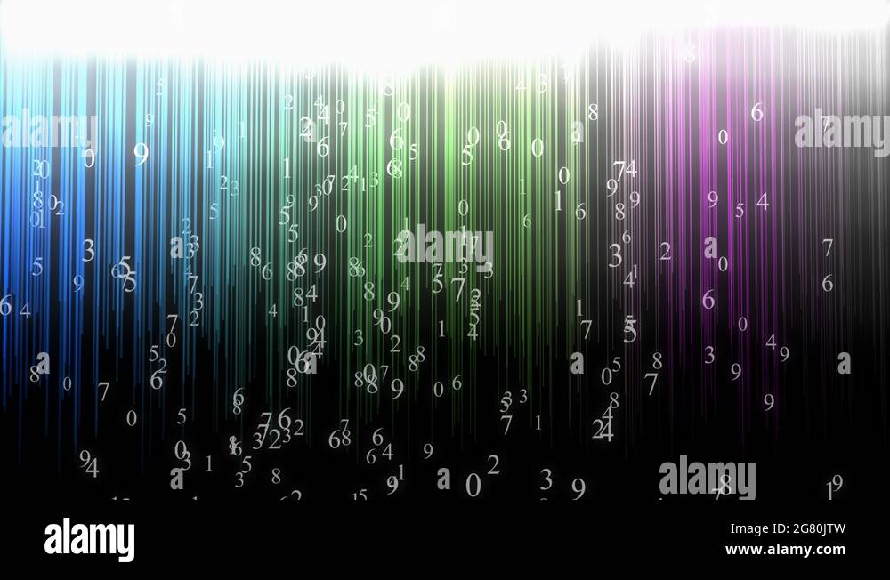 Numerical background animation, abstract, art, random, stripes Stock ...