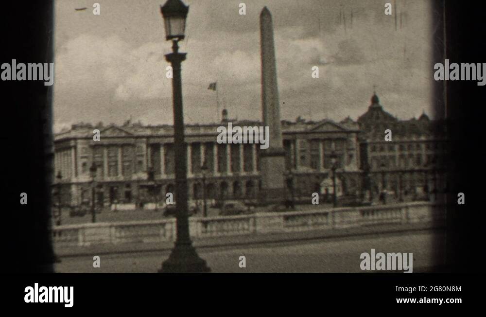 PARIS FRANCE-1947: A Large And Elegant Building Complex With Vehicles ...