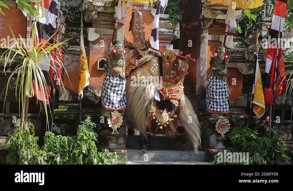 Traditional Balinese Barong dance - Ubud, indonesia Stock Video Footage ...
