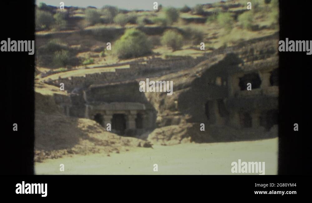 INDIA-1974: Buildings Made From Concrete Buried Under Some Rocks And ...