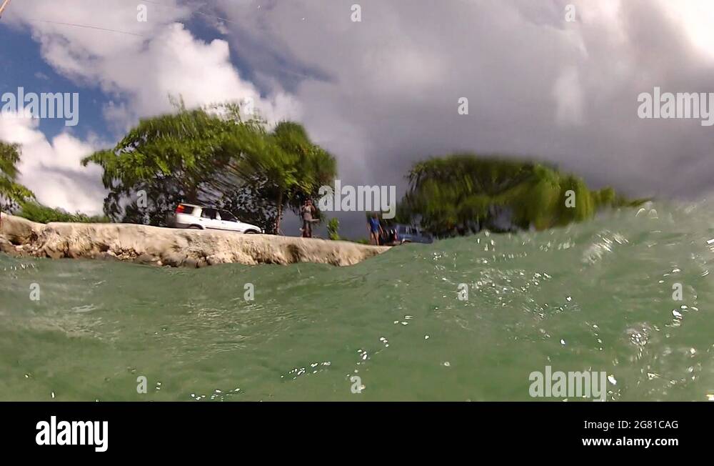 Locals Swimming in Ocean off the Island of Pohnpei Stock Video Footage ...