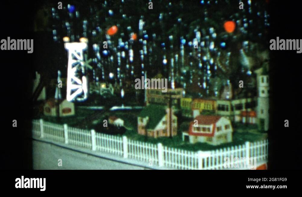 CLEVELAND OHIO-1951: Miniature Town And Train Stock Video Footage - Alamy
