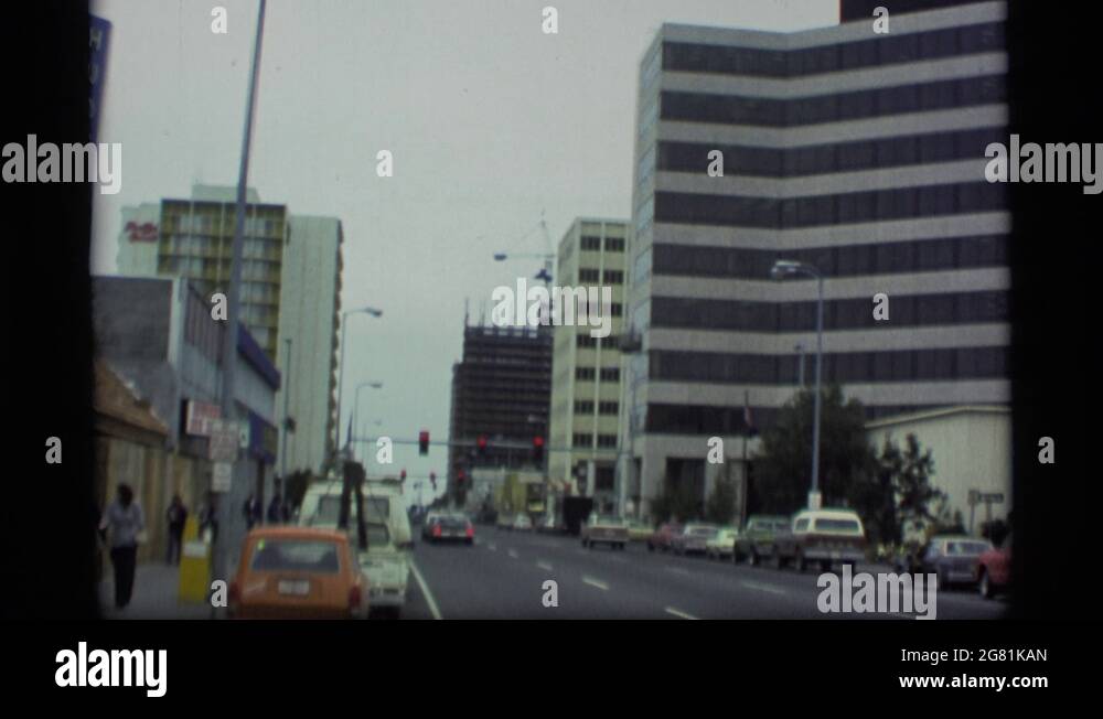 ALASKA USA-1977: A Fairly Busy City Setting With Mountains In The ...