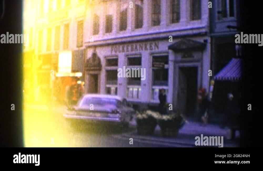 COPENHAGEN DENMARK-1965: Buildings In A Downtown Area Stock Video ...