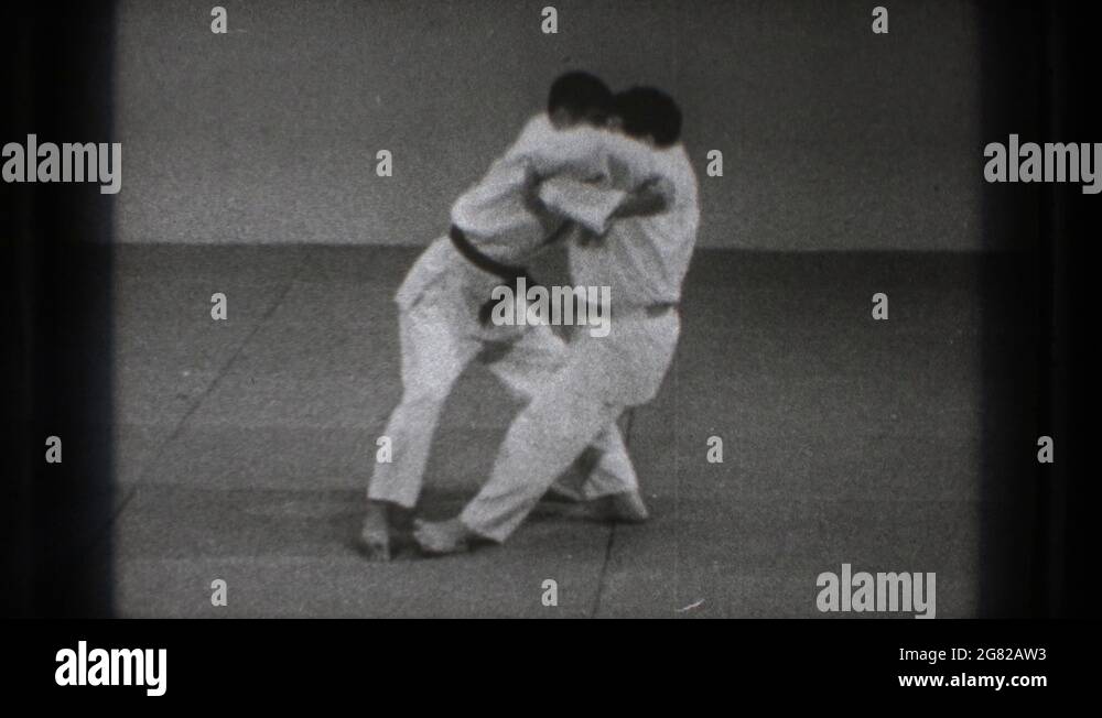 TOKYO JAPAN-1971: Two Men Falling While Practicing Martial Arts In ...