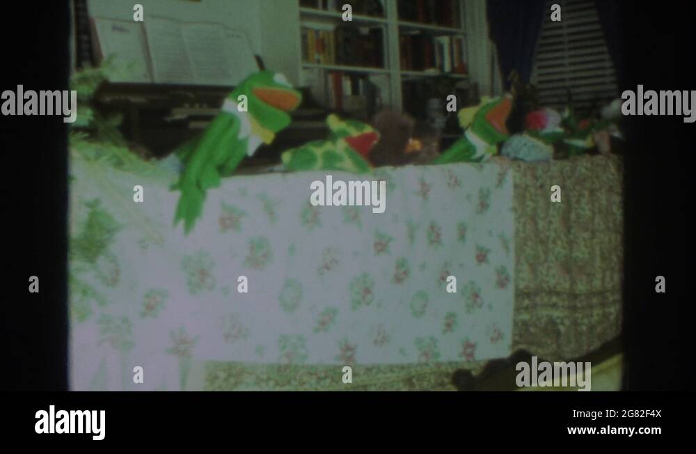 TORONTO CANADA-1972: Kids Making A Toy Puppet Show For Their Parent In ...
