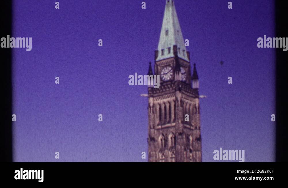 OTTAWA CANADA-1967: Vintage Film Depicting The "Big Ben" Clock Tower In ...