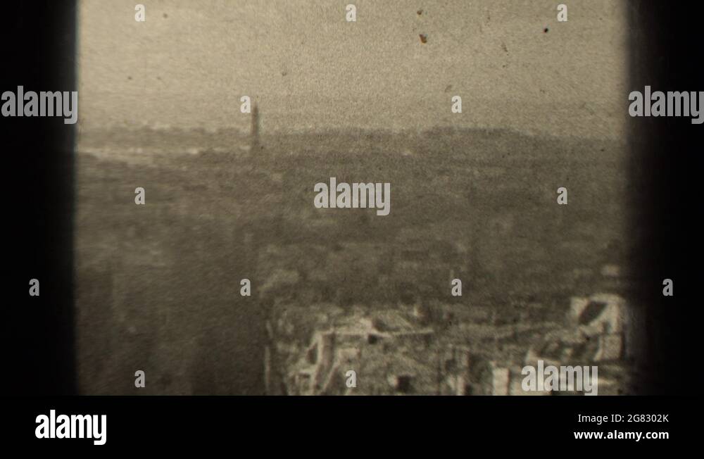 PARIS FRANCE-1947: Old Footage Of A City Skyline Stock Video Footage ...